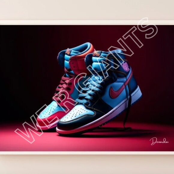 Jordan | Art | Nike Air Jordan Shoe Artwork Print 4x11 Great Gift For ...